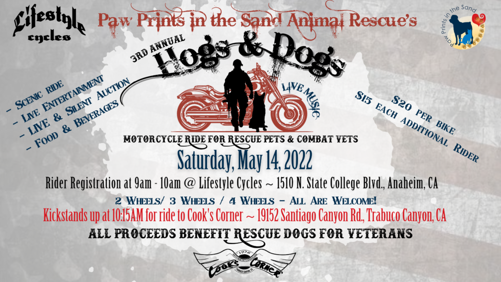HOGS & DOGS: A RIDE FOR THE RESCUES - Paw Prints in the Sand